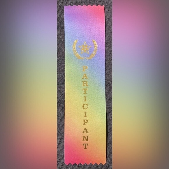 Party Supplies | 25 Pastel Rainbow Participant Award Ribbon Sports ...